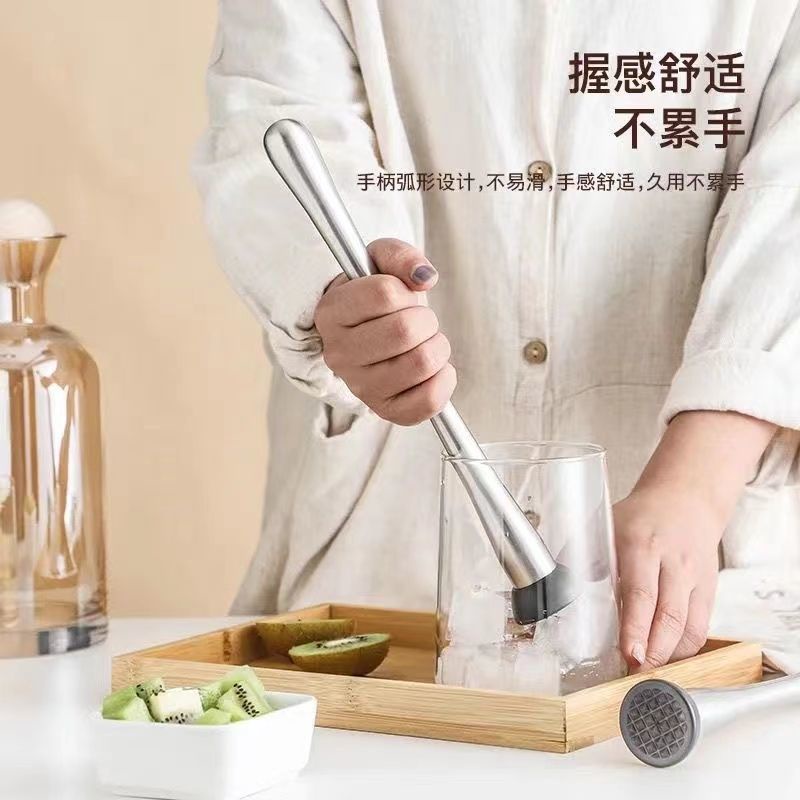 Juice Stick Lemon Hammer Press Mashed Milk Tea Shop Stainless Steel ...
