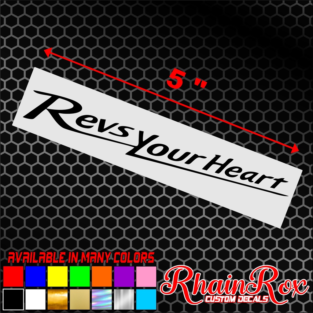 revs your heart sticker 5inch long | Shopee Philippines