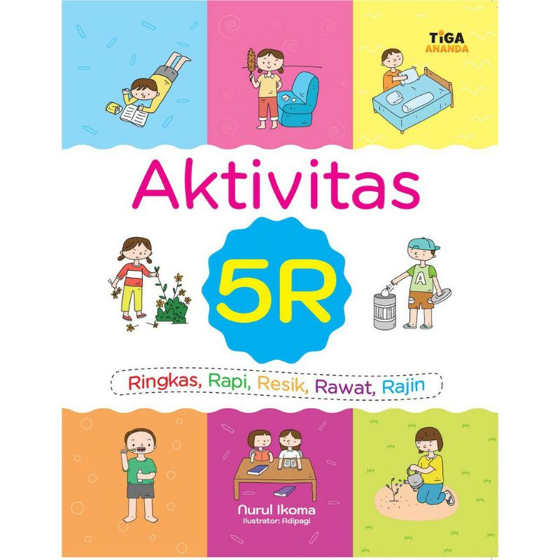 Children's book with 5R activity, compact, neat, remains diligent, good ...