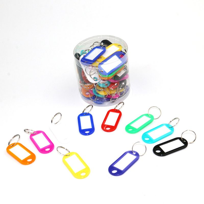 HAP 50pcs Portable Key ID Tag Baggage Luggage Name Label Card with ...