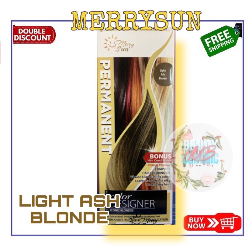 MERRY SUN HAIR COLOR LIGHT ASH BLONDE | Shopee Philippines