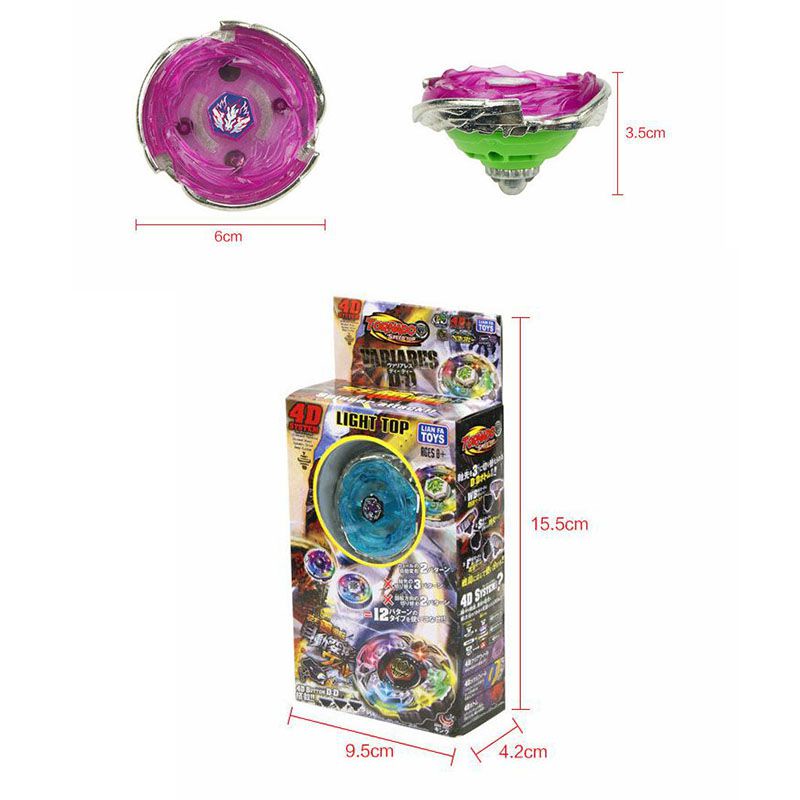 Compact Metal 4d6d Fusion Masters Beyblade With Led Light Launcher ...