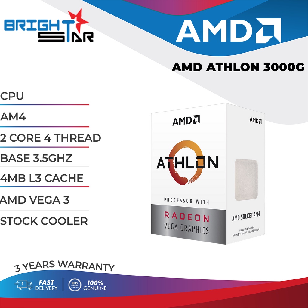CPU AMD ATHLON 3000G | Shopee Philippines