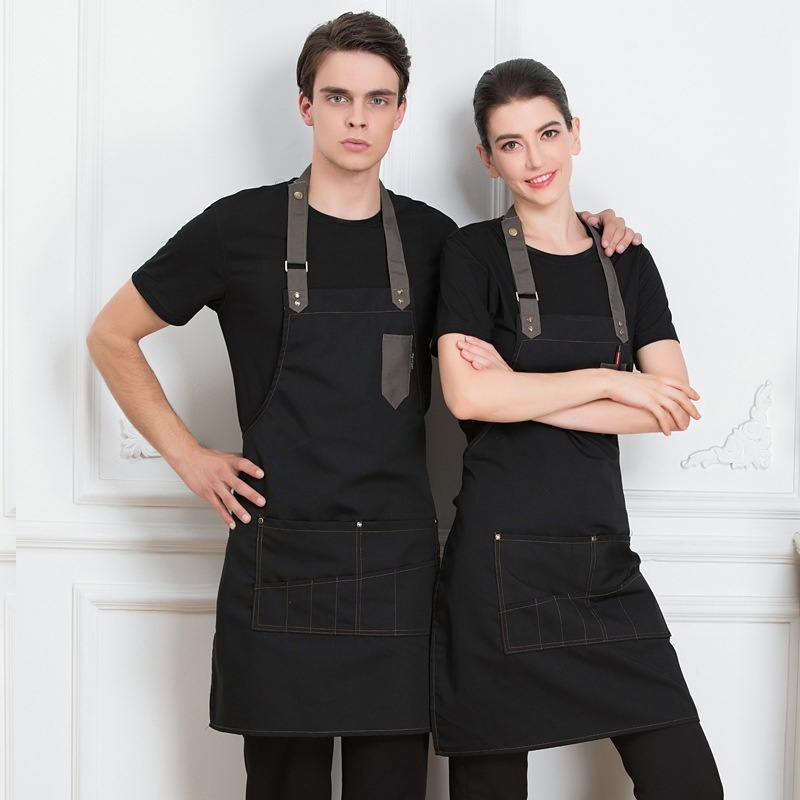【Wholesale】Lace-up Apron Restaurant Kitchen Waterproof Multi-pocket ...