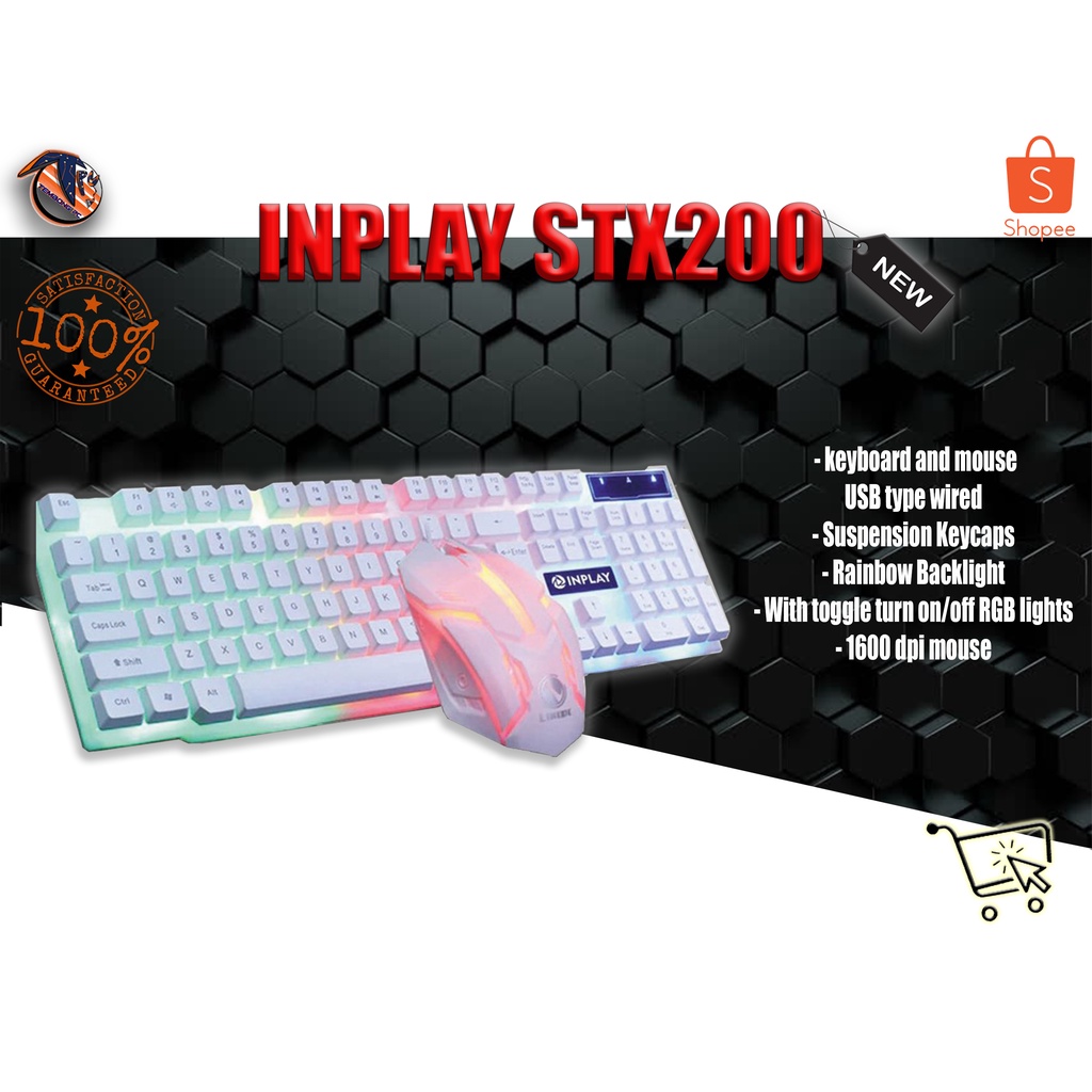 Inplay STX200 Rainbow Keyboard and mouse | Shopee Philippines