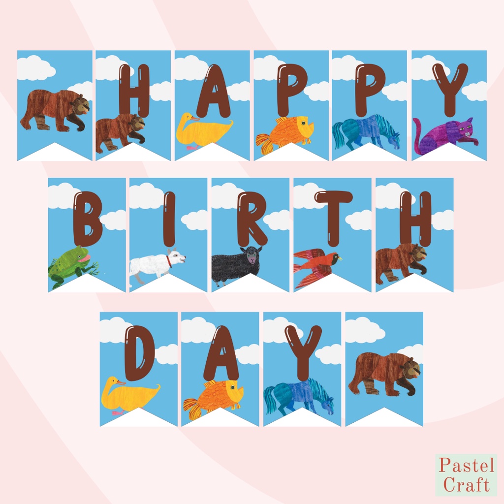 Brown Bear Brown Bear Customized Banner (Message us before you order. Price is per flag/letter ...