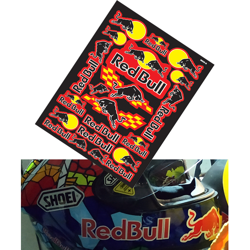 *COD*Red Bull Motocross Racing Helmet Graphic Bike Vinyl Sticker ...