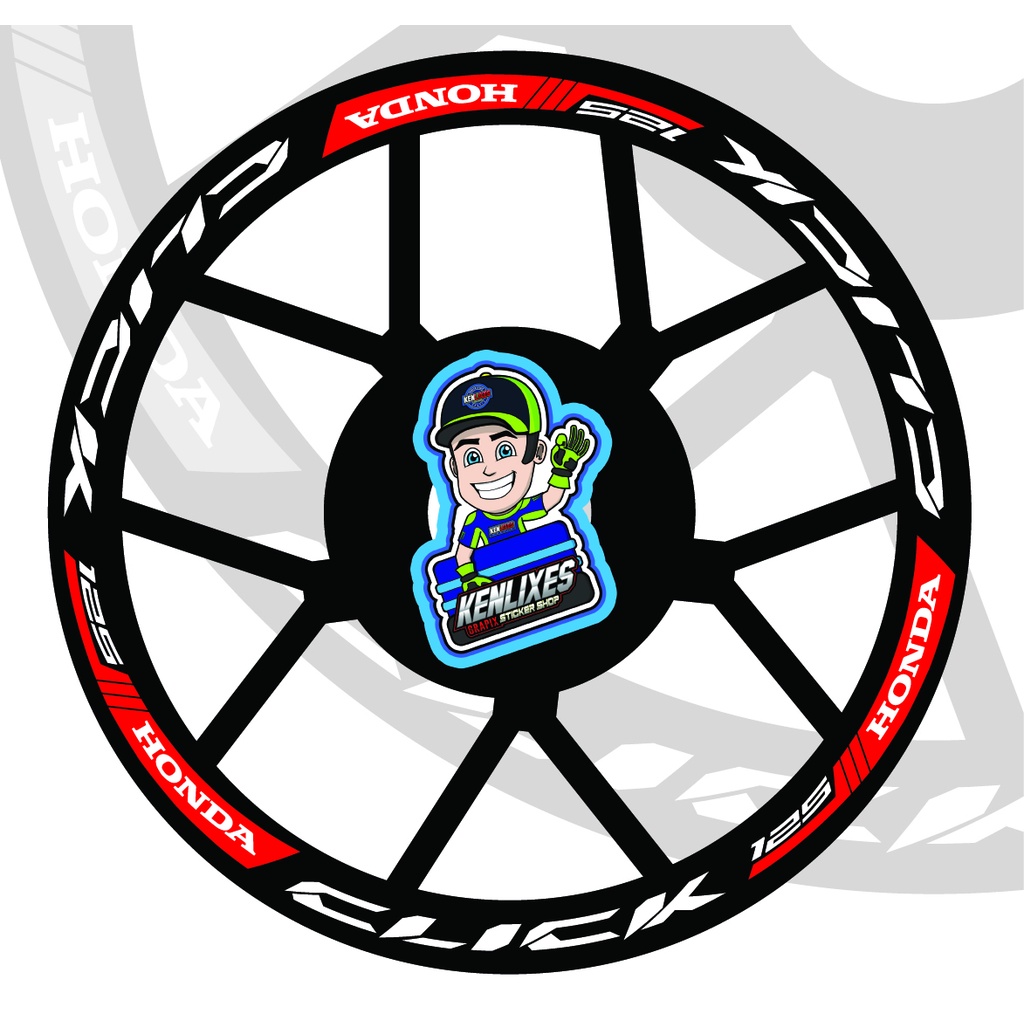 Honda CLICK 125i/150i MAGS STICKER Front & REAR set | Shopee Philippines