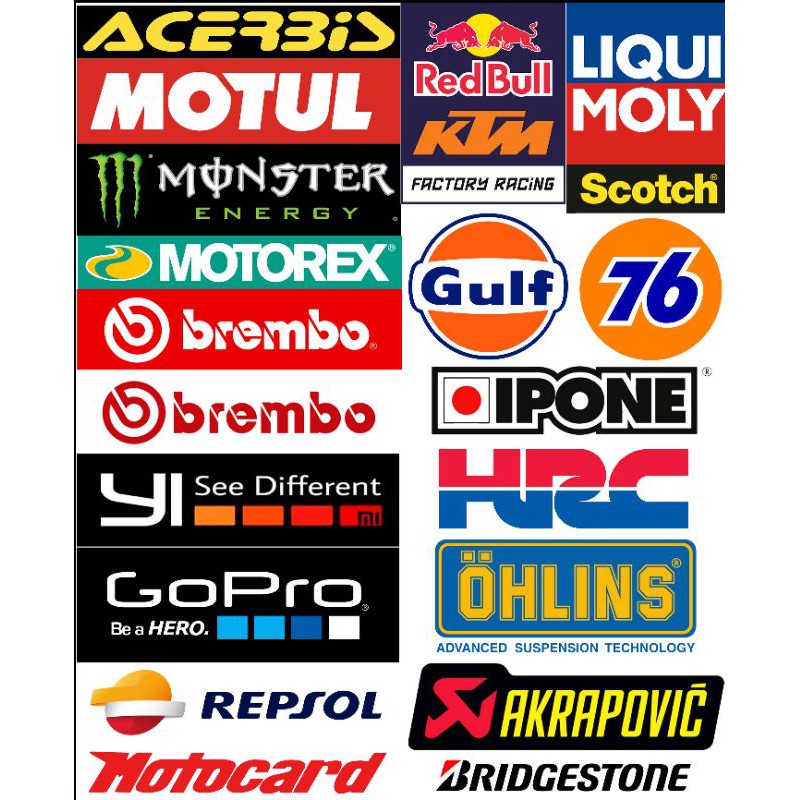 Motul Brembo racing sponsor Sticker pack | Shopee Philippines