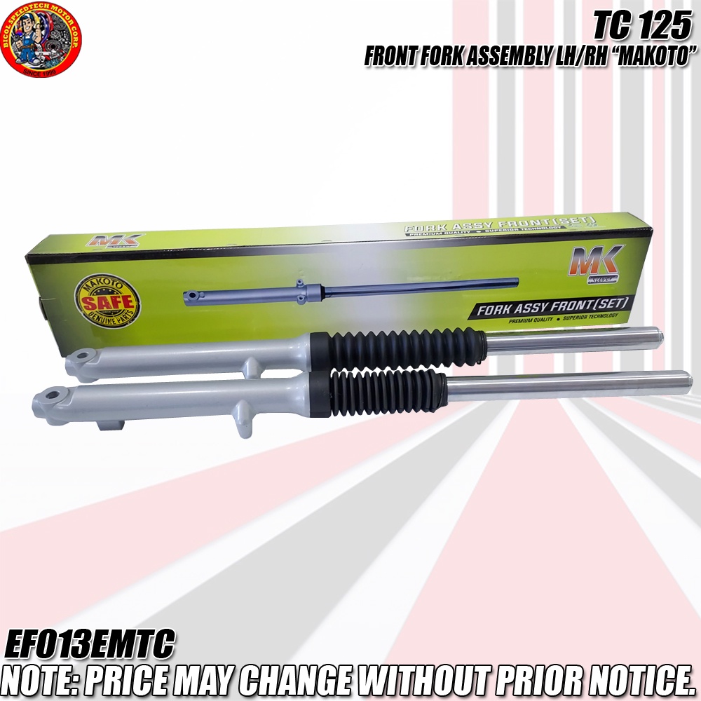 TC 125 FRONT FORK ASSEMBLY LH/RH "MAKOTO" (EF013EMTC) | Shopee Philippines