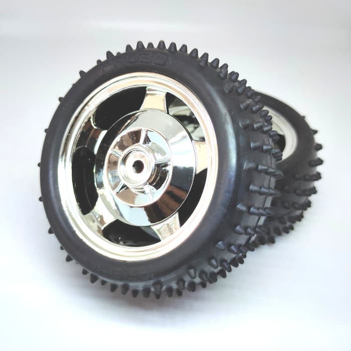 Smart Car Robot Wheels 85mm Silver RC Wheel Off-Road Track Tire Rims ...
