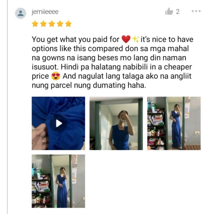 ROYAL BLUE INFINITY DRESS with TUBE for wedding | Shopee Philippines