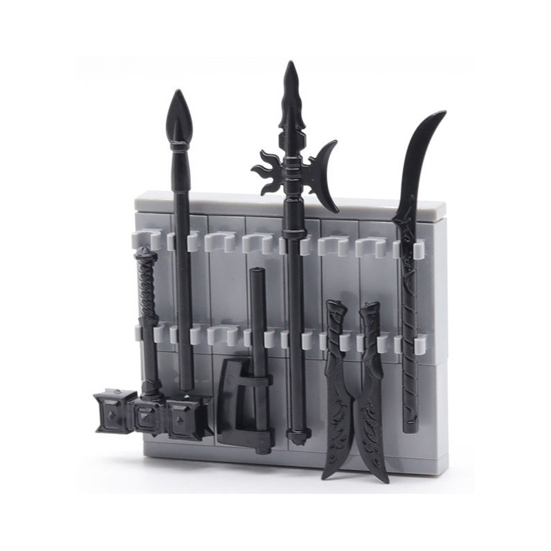MOC Cold Weapon Weapon Wall comes with weapon building blocks, DIY ...