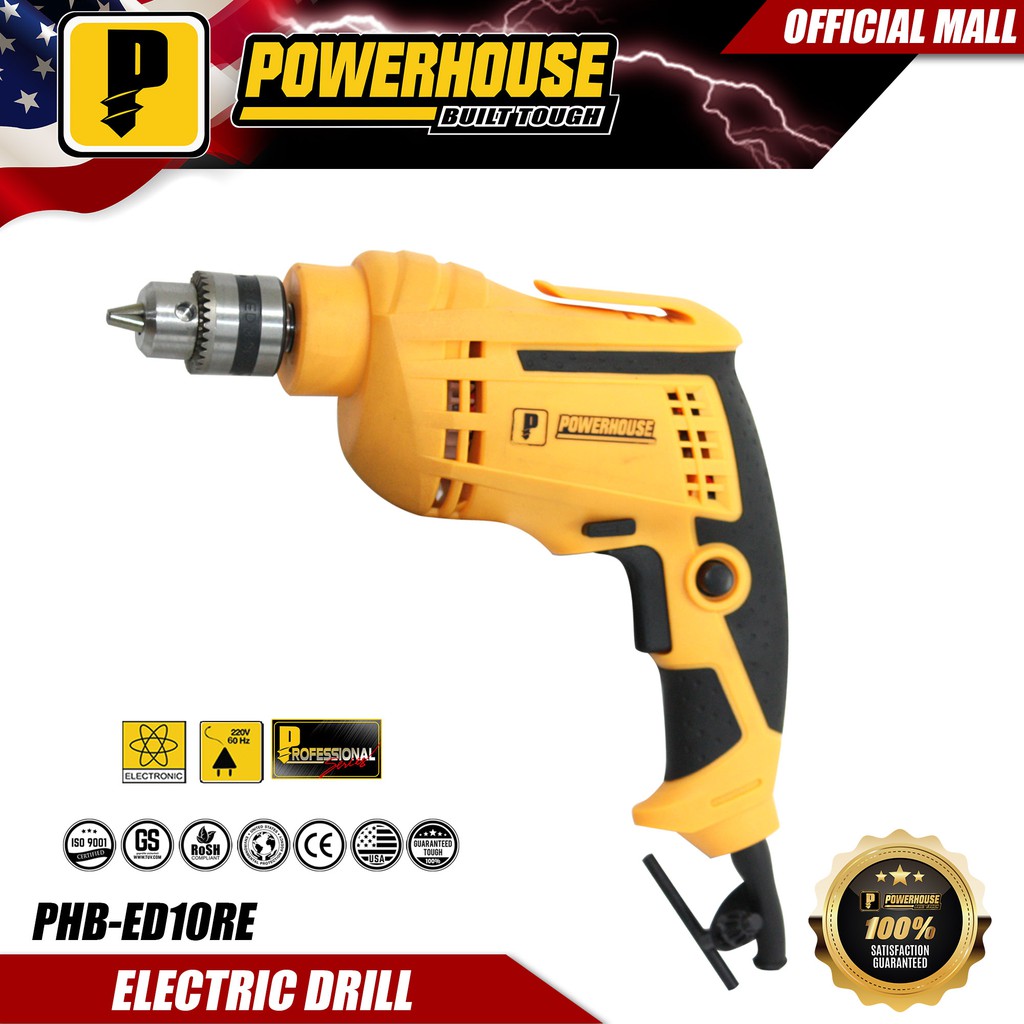 Powerhouse USA Electric Drill Set Original 600W 10mm PHB-ED10RE PHPT ...