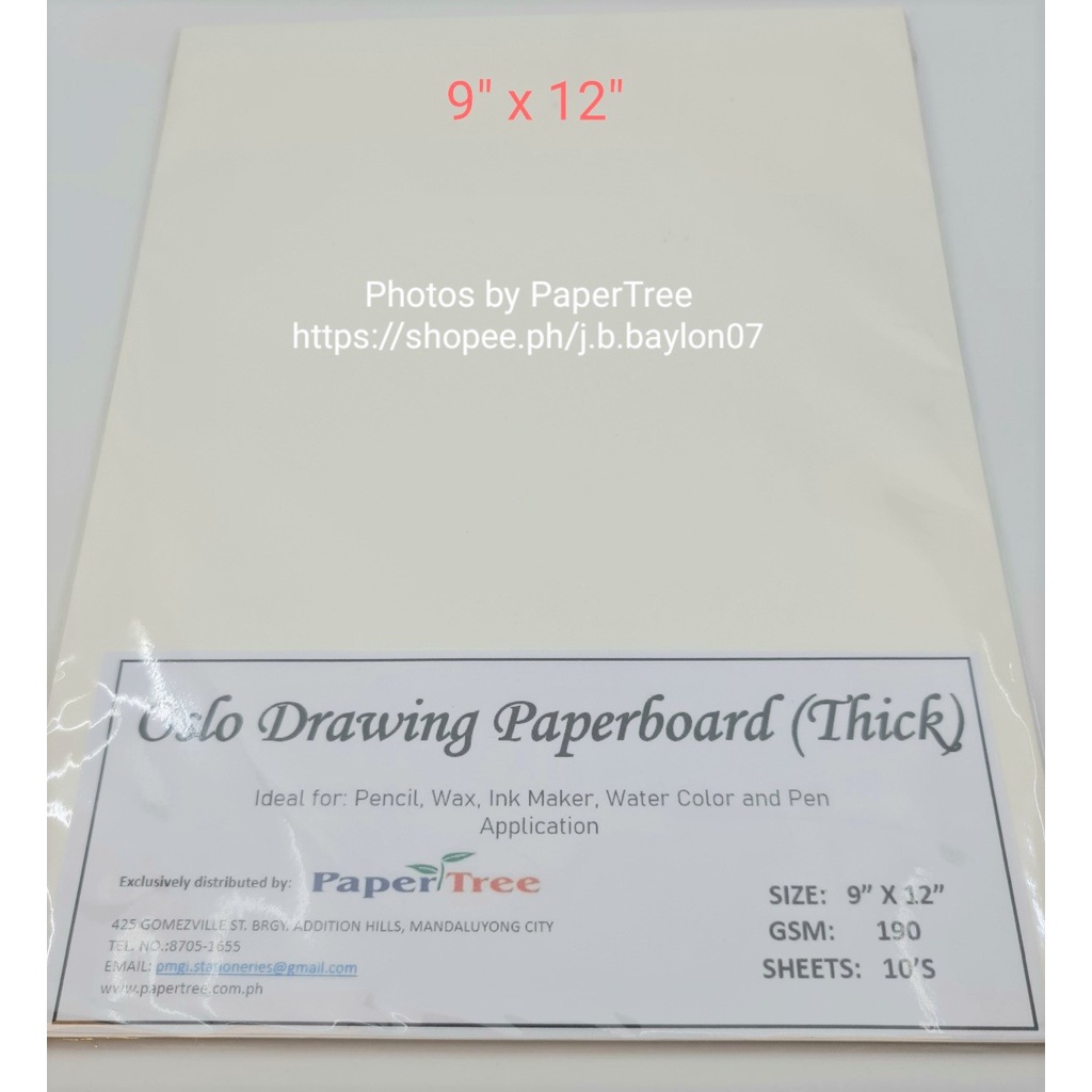THICK OSLO DRAWING Paperboard 190 GSM - 10 Sheets | Shopee Philippines