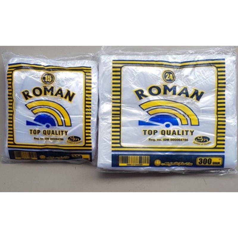 Roman Plastic Bags 300 grams | Sizes 15 & 24 | Transparent Clear ...