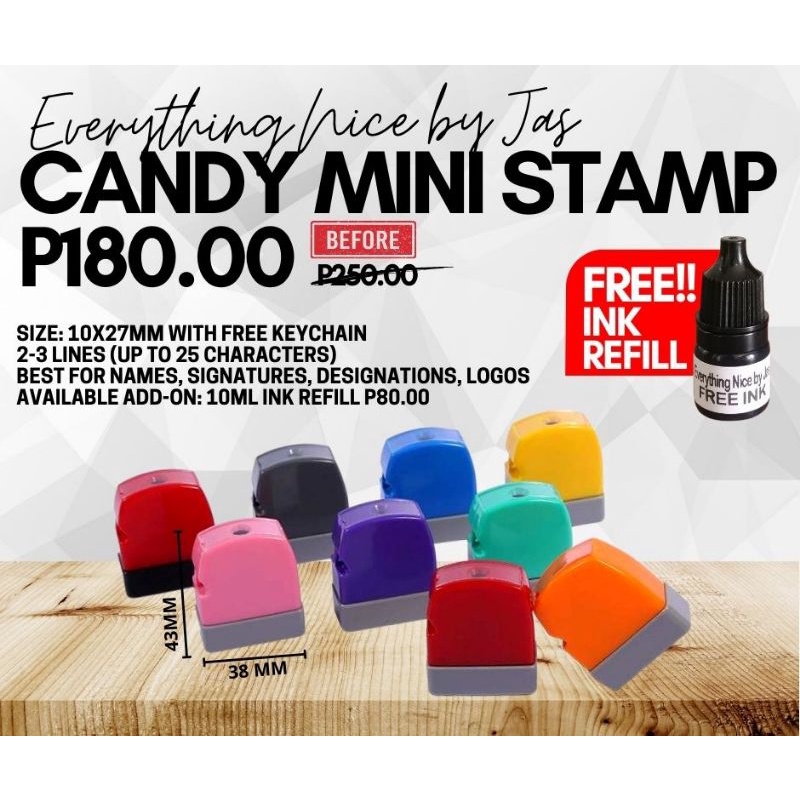 Candy Mini Self-Inking Stamp | Shopee Philippines