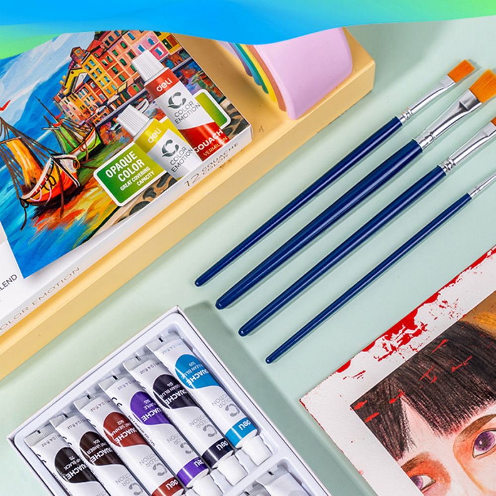 Deli 5/12/24PCS 12ml Acrylic Paint Tube Watercolor Painting Kit EC11 ...