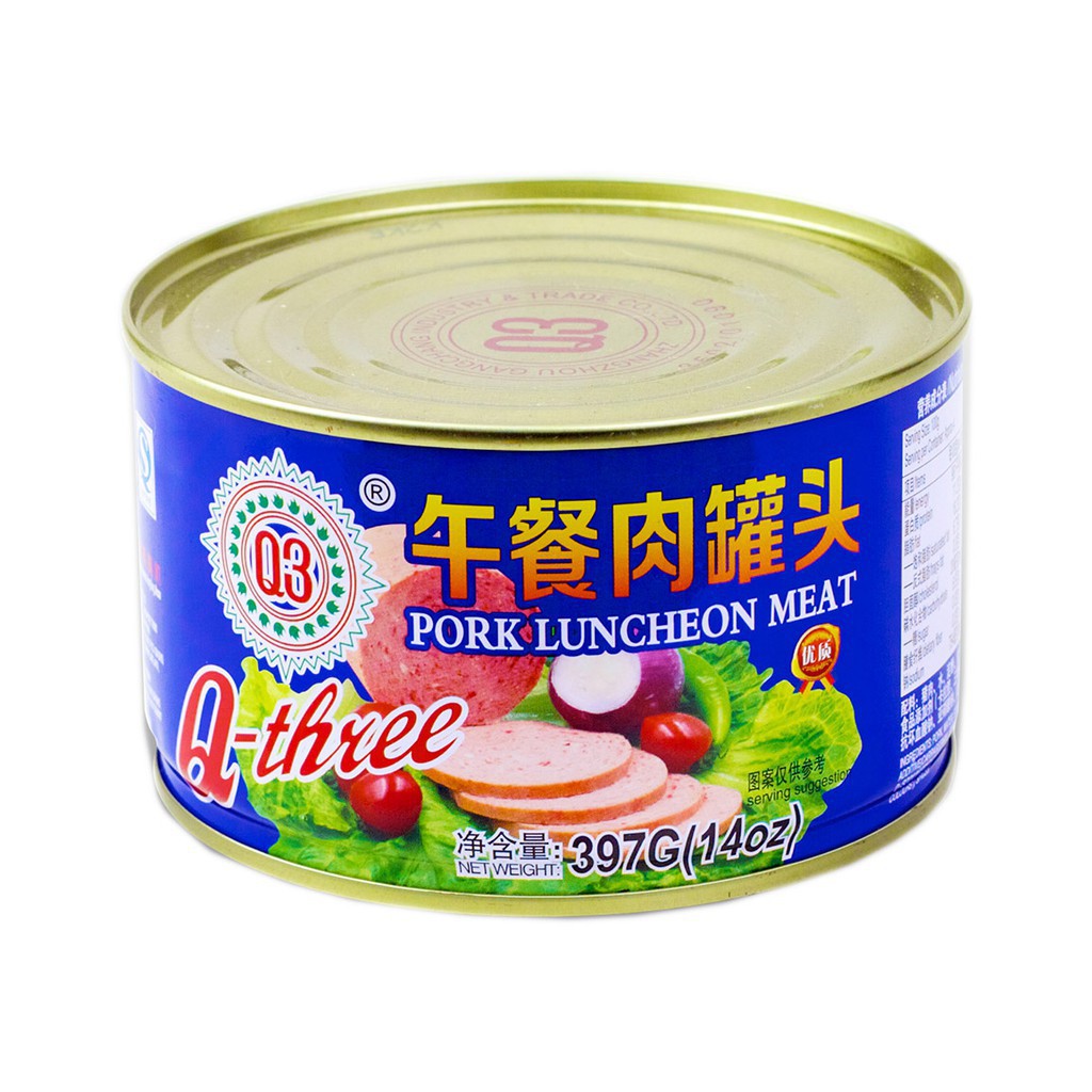 Q3 Pork Luncheon Meat Corned Pork Q3 Luncheon Pork 397gr | Shopee ...