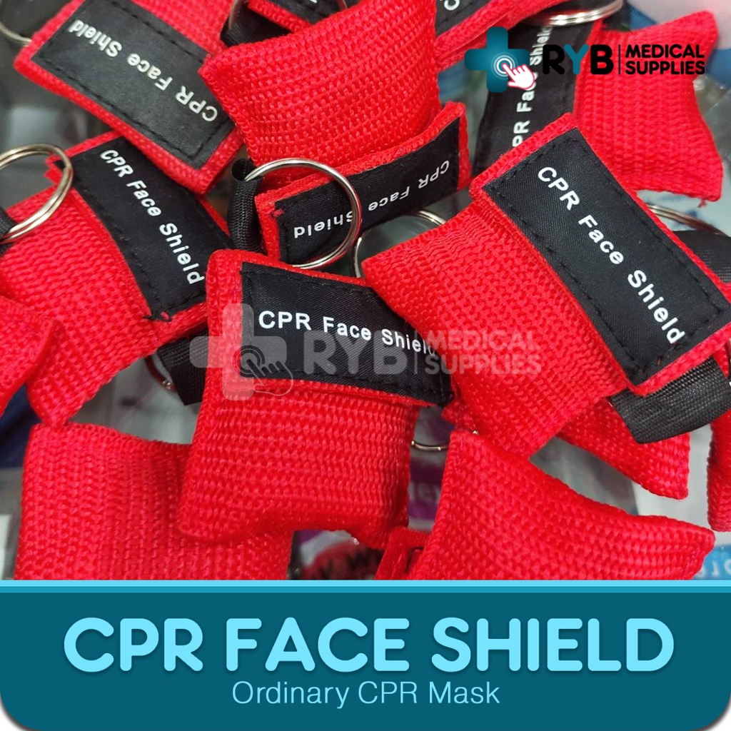 CPR Face Mask / Ordinary CPR Face shield with Keychain Pouch | Shopee ...
