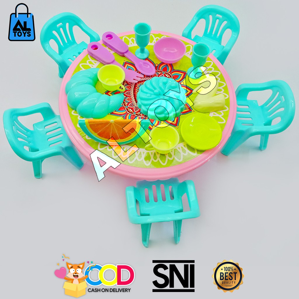 Dining TABLE TOYS DINING CHAIRS SET CHILDREN'S TOYS DINNER TIME TOYS ...