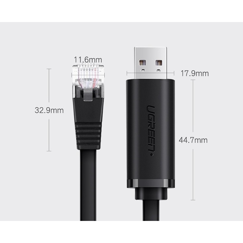 UGREEN USB Console Cable USB 2.0 to RJ45 with RS232 FTDI Chip Console ...