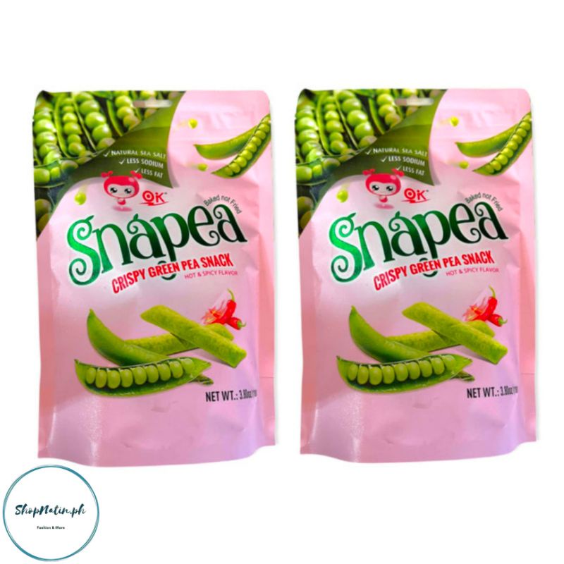 Snapea Crispy Green Peas Snack Original Cheese Hot and Spicy Flavor ...