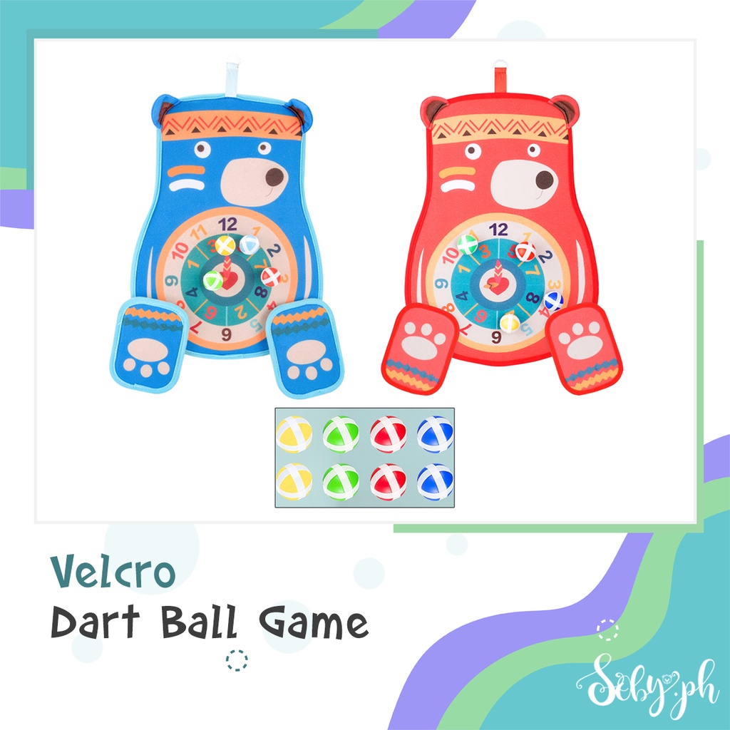 Velcro Dot Ball Game Kids Dart Board Target Toy Set for Child ...