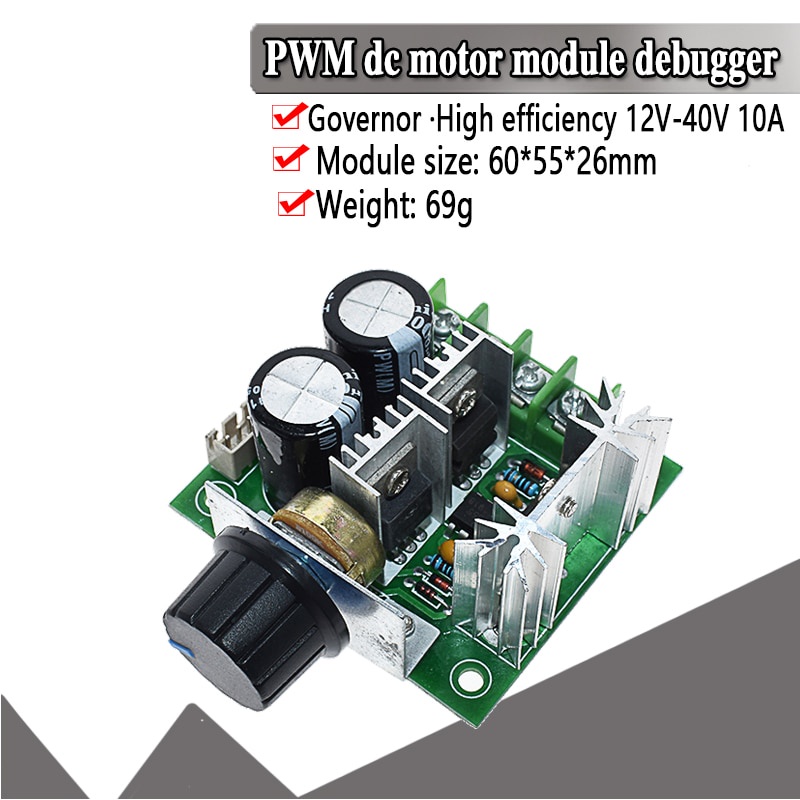 DC 12V 24V 30V 40V 13KHZ Auto PWM DC Motor Speed Regulator Governor Speed Controller Switch 10A ...