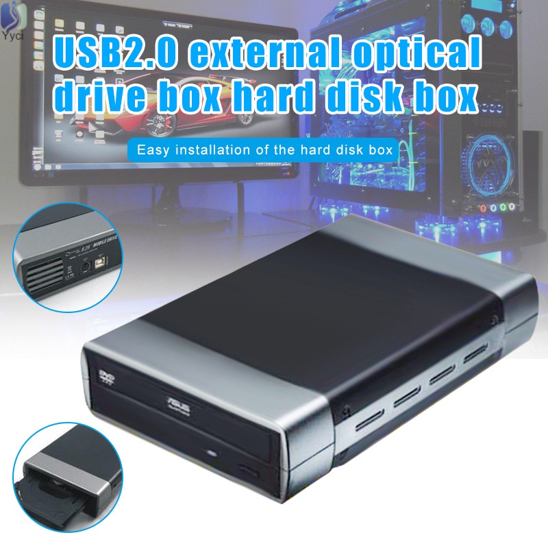 External HHD Enclosure DVD Drives Optical Drive Box Accessories for PC ...