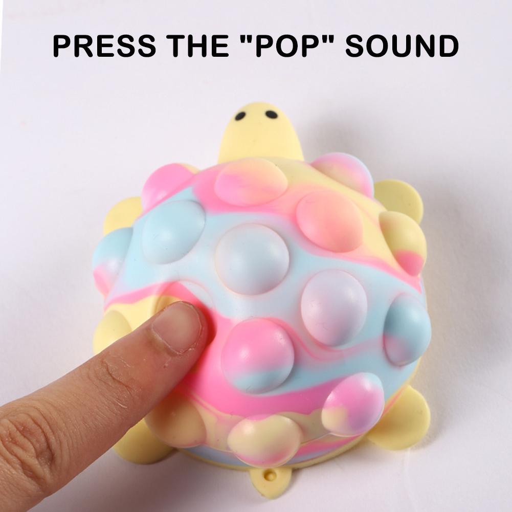 Pop It Fidget Toy 3Dstylish Kawaii Turtle Pinch Ball Silicone Push It ...
