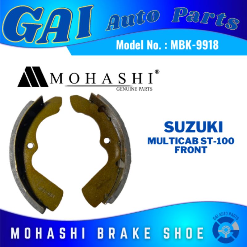 Brake Shoe for SUZUKI Multicab ST-100 Front (MBK-9918) Mohashi Parts ...