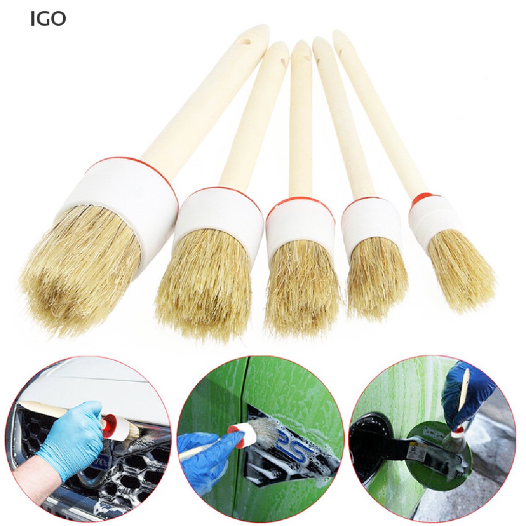 IGO Wash Auto Care Interior Soft Bristle Car Brush Auto Detailing Wood ...