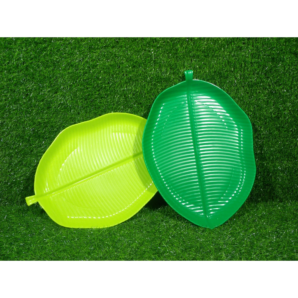 Banana Leaf shaped serving plate (#320 Uniglobal)(random) | Shopee ...