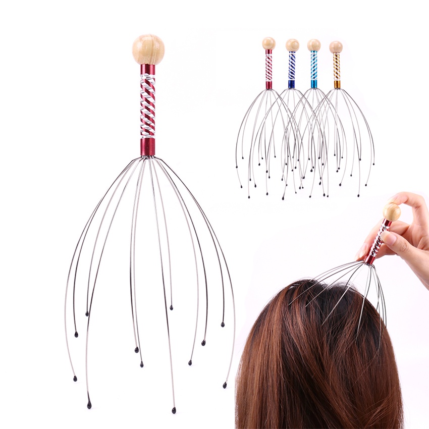 DH Portable Octopus Electric Head Scalp Massager Stainless Steel SPA 12 ...