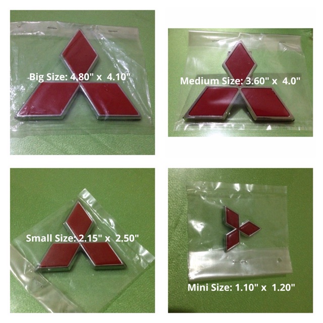 Red Mitsubishi Logo Emblem | Shopee Philippines