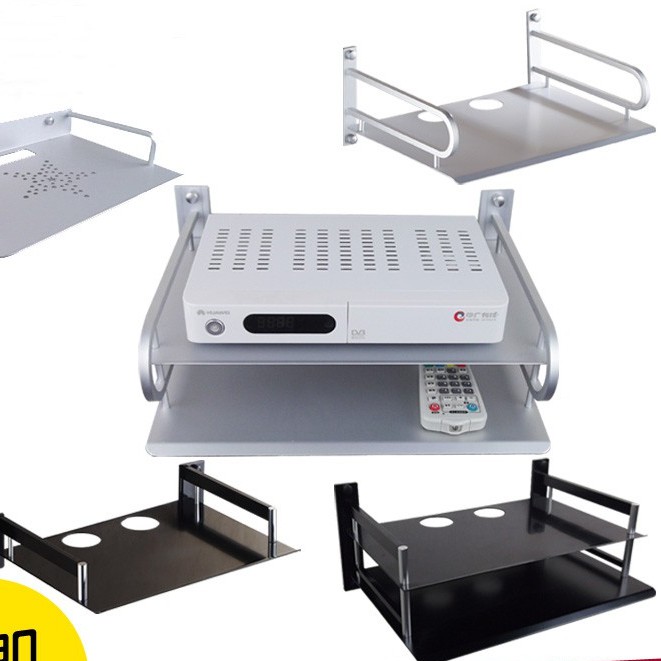 Wall Mount Wifi Rack Shelf Wifi Storage Box TV Set Top Router Shelf ...