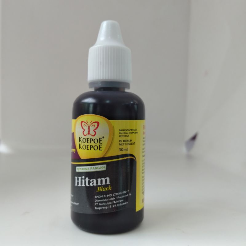HITAM Black food coloring 30 ml (koepoe- koepoe) | Shopee Philippines
