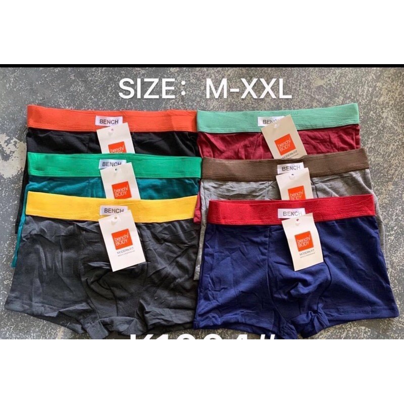 12pcs ASSORTED COLOR BENCH BOXER BRIEF | Shopee Philippines