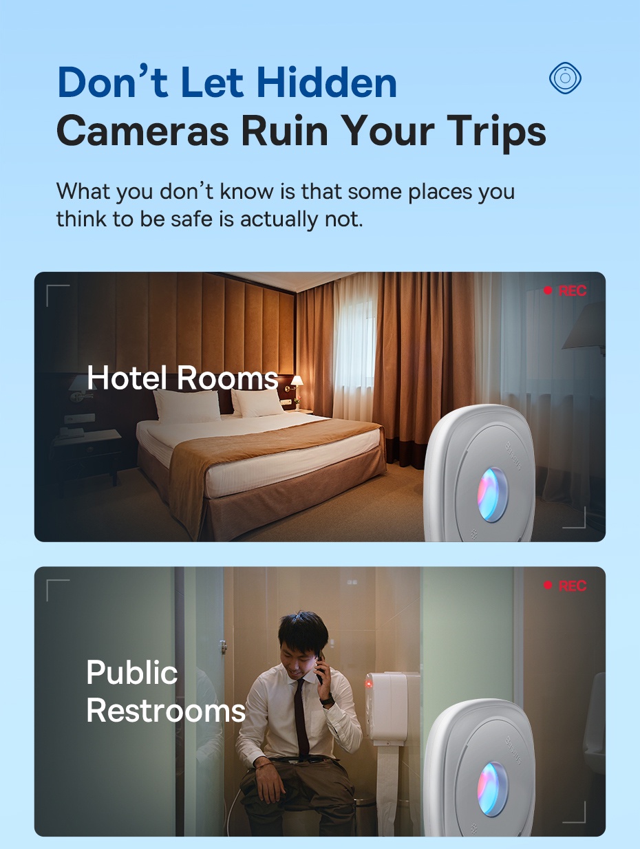 Baseus Camera Detector Hidden Camera Portable Detect Anti-Peeping ...
