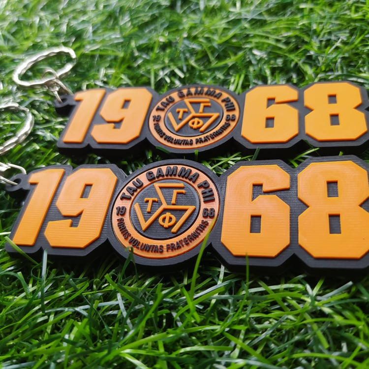 Rubber Key Chain KeyChain Key Holder Tau Gamma Phi Triskelion Grand ...