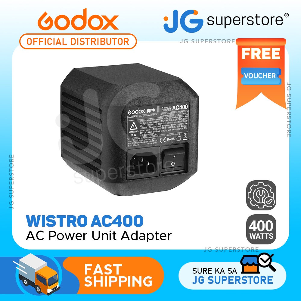 Godox Wistro AC400 400W AC Power Unit Source Adapter for AD400 Pro ...