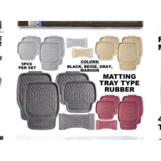 UNIVERSAL CAR MATTING RUBBER TYPE | Shopee Philippines