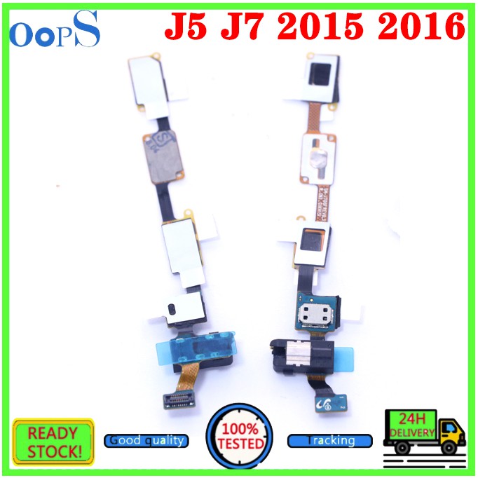 COD J500 J510 J700 J710 Home Button Flex For Samsung Galaxy J5 J7 2015 2016 Earphone Sensor ...
