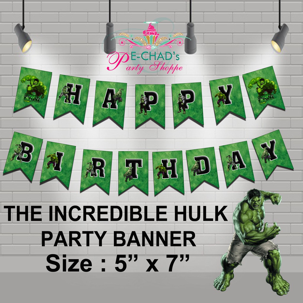 THE INCREDIBLE HULK theme party banner / customize party banner ...