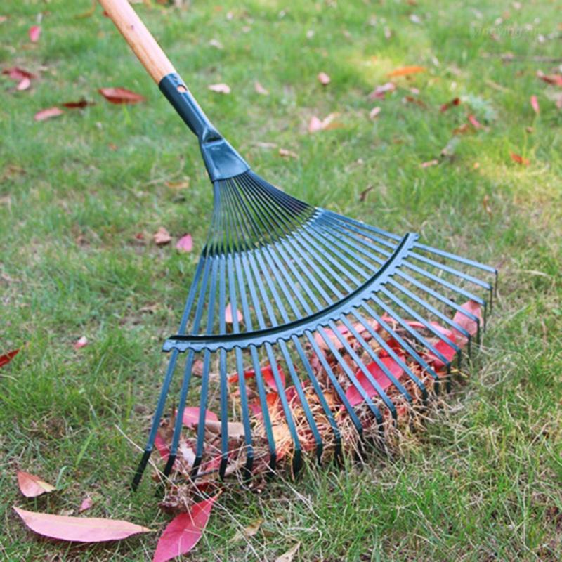 YIN Compact Steel Replacement 22 Tooth Leaf Rake Head Heavy Duty Lawn ...