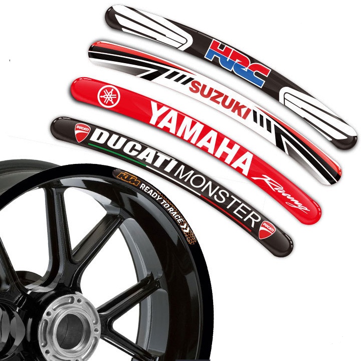 Brand hub stickers Motorcycle hub stickers 16-21 inch Epoxy hub ...