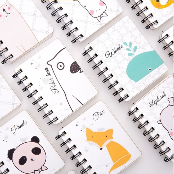 1pcs Cute animal cartoon rollover coil notebook portable mini portable ...