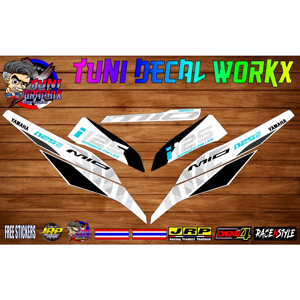YAMAHA MIO I 125s Stock decals 2019 (WHITE) w/freebies | Shopee Philippines