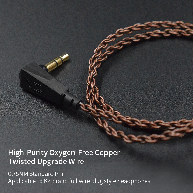 KZ high-purity oxygen-free copper twist upgrade cable KZ headset ...